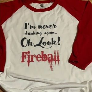 Tops | Fireball Whiskey Graphic Raglan | Poshmark